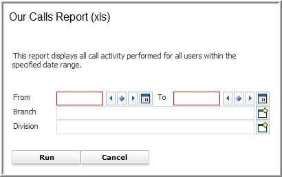 Our Calls in Excel
