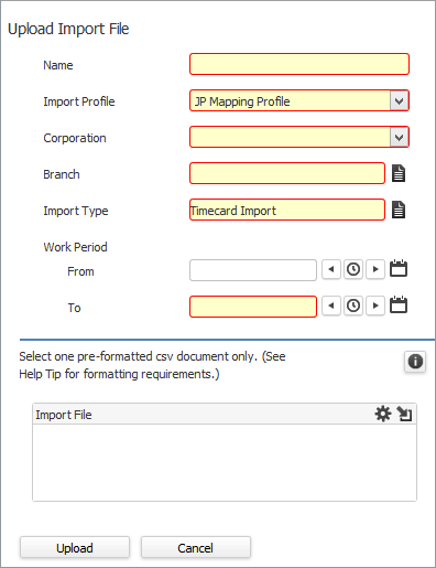 Timecard Import
